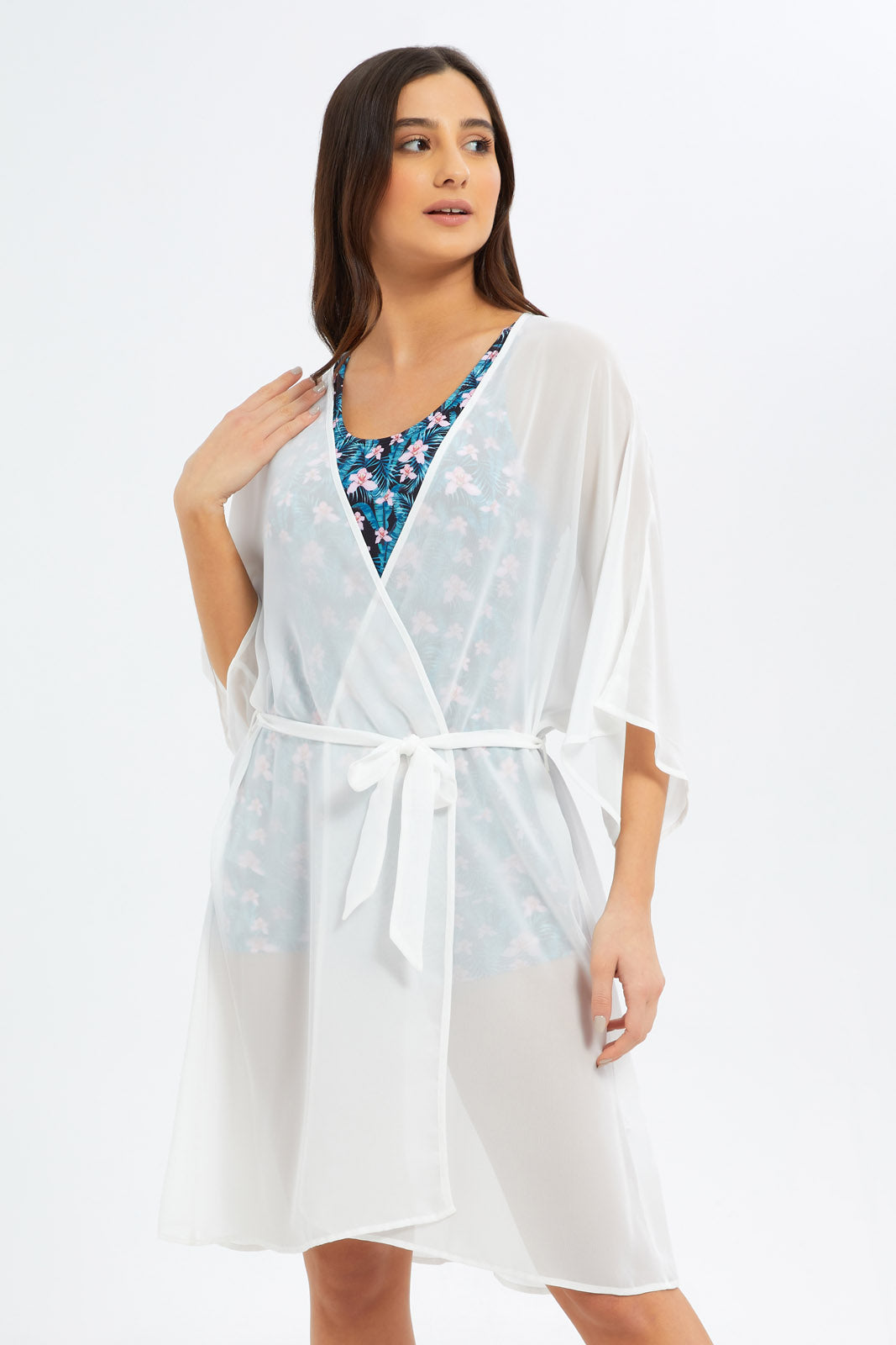 Buy Women Ivory Plain Swim Robe 125135460 in UAE REDTAG UAE